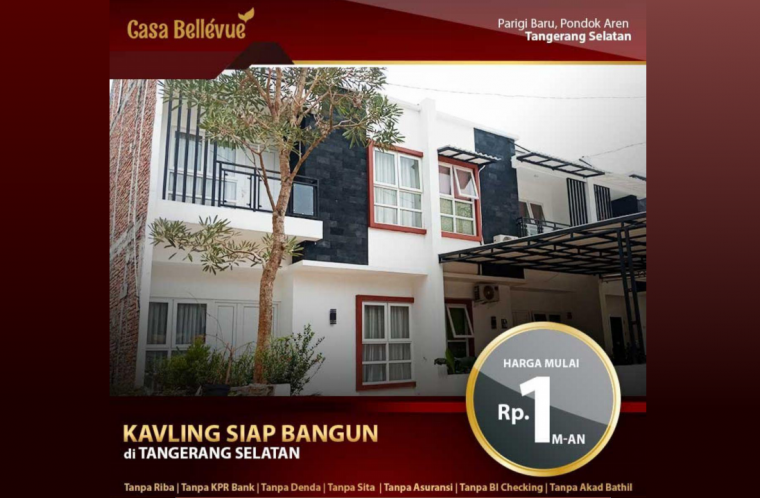 Rumah syariah tangerang 2 Lantai dengan akses strategis